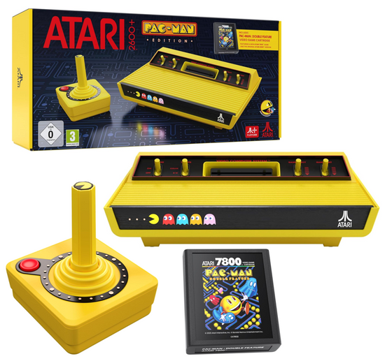 NEW - Atari 2600 Yellow Pacman Limited Edition bundle Wireless Joy sti